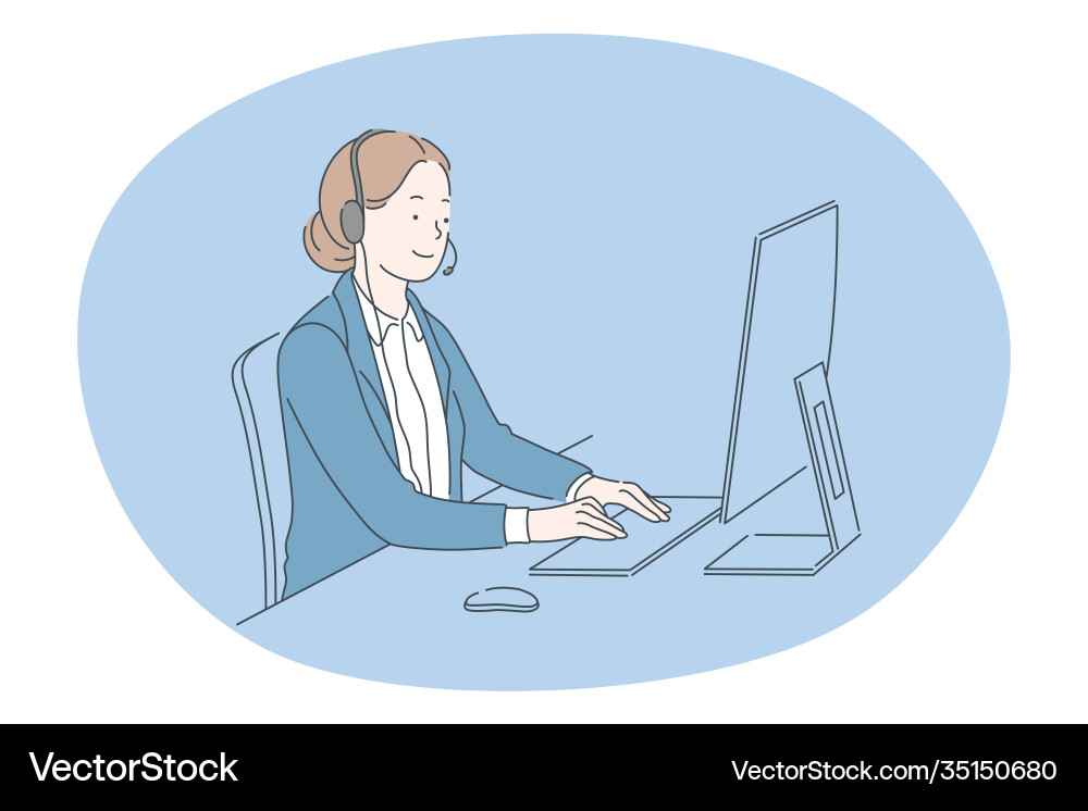 Job career working in office concept Royalty Free Vector
