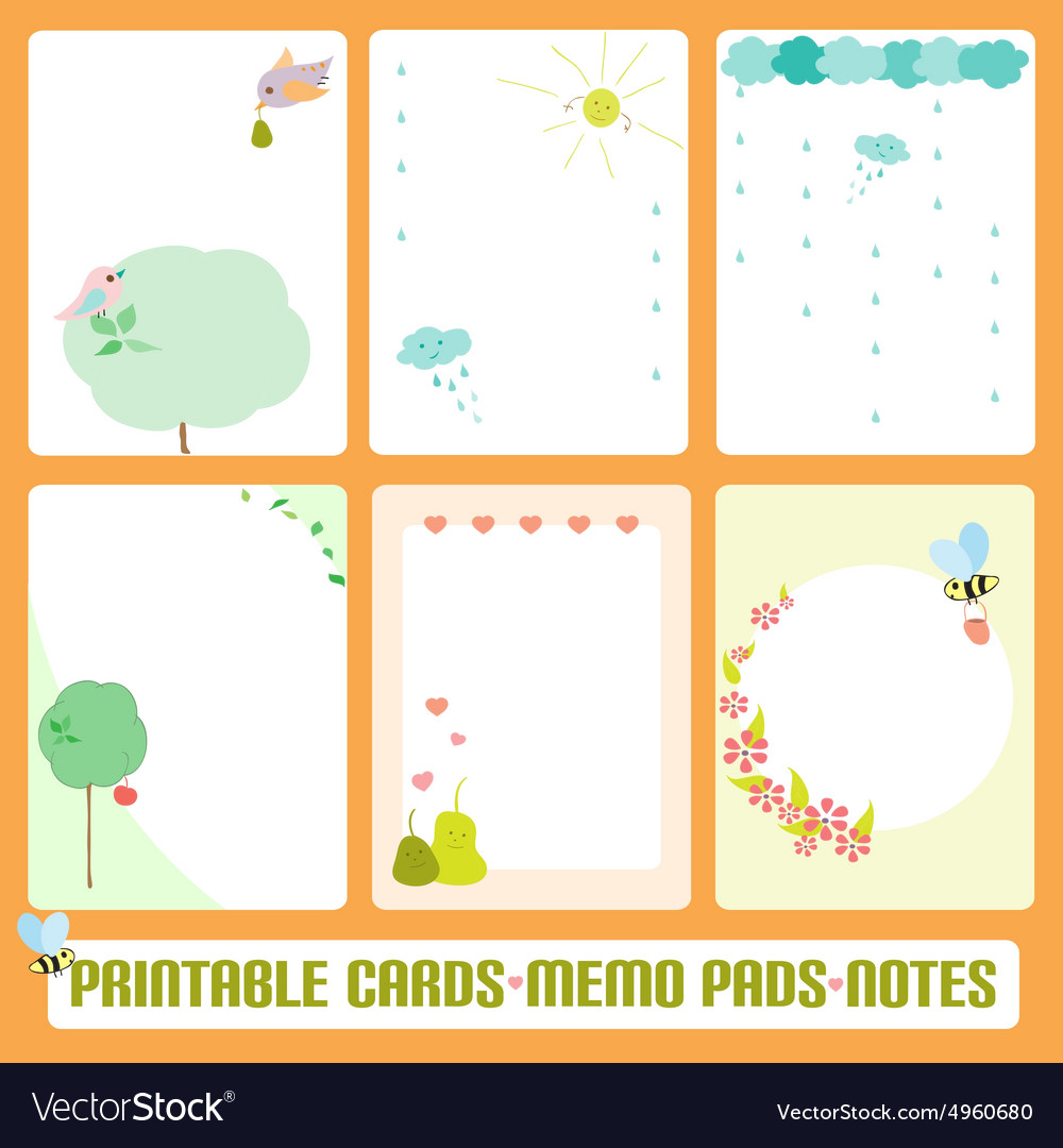 Memo Set2 Royalty Free Vector Image - VectorStock