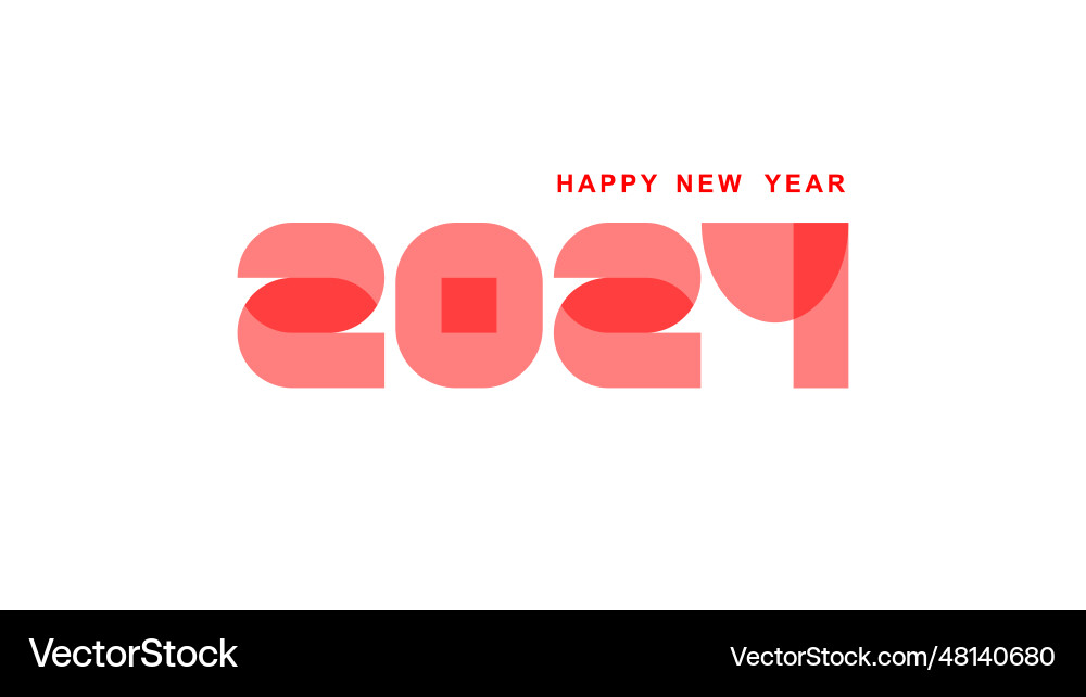 Original congratulations on the new year 2024 Vector Image
