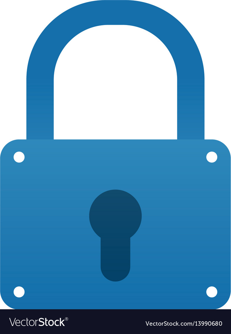Padlock security object Royalty Free Vector Image