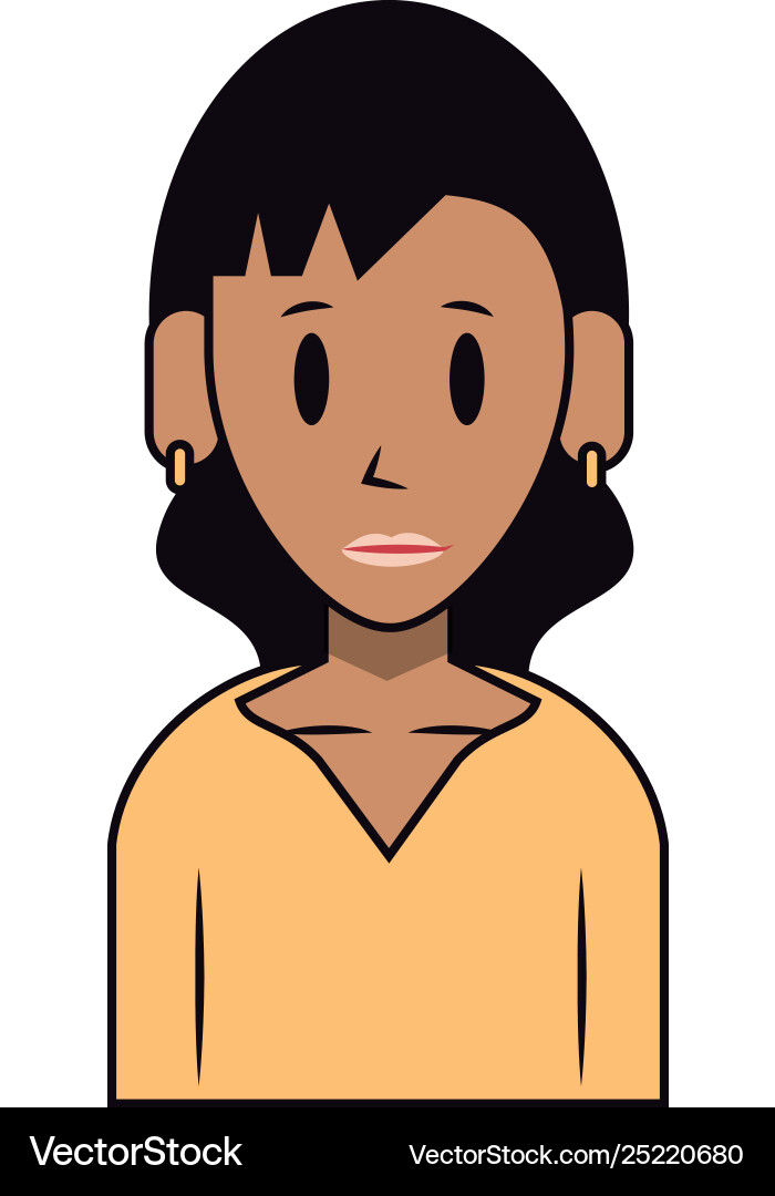Person upper body cartoon Royalty Free Vector Image