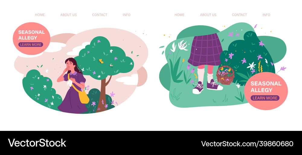 Seasonal allergy concept Royalty Free Vector Image