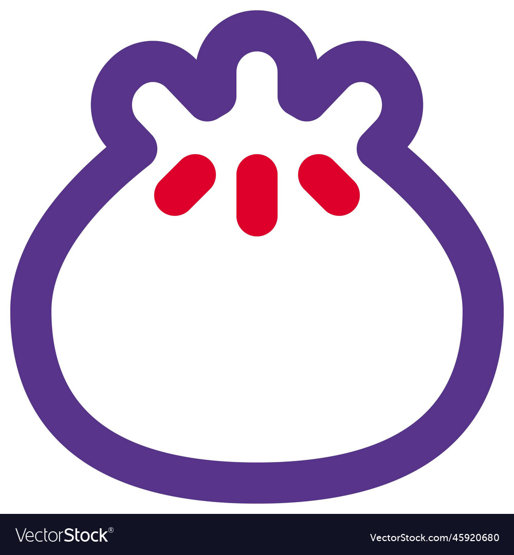 Stuffed dumpling regular icon Royalty Free Vector Image