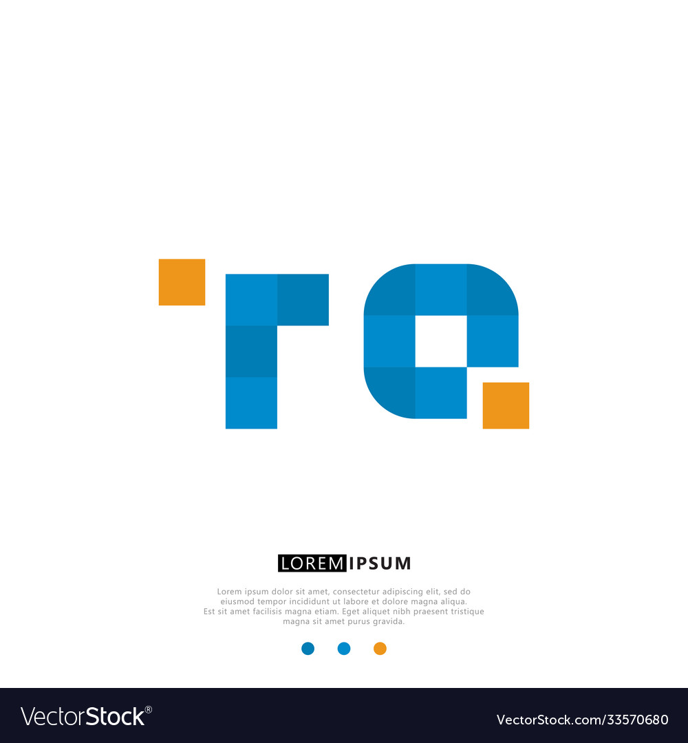 Tq or qt logo letter initial design template Vector Image