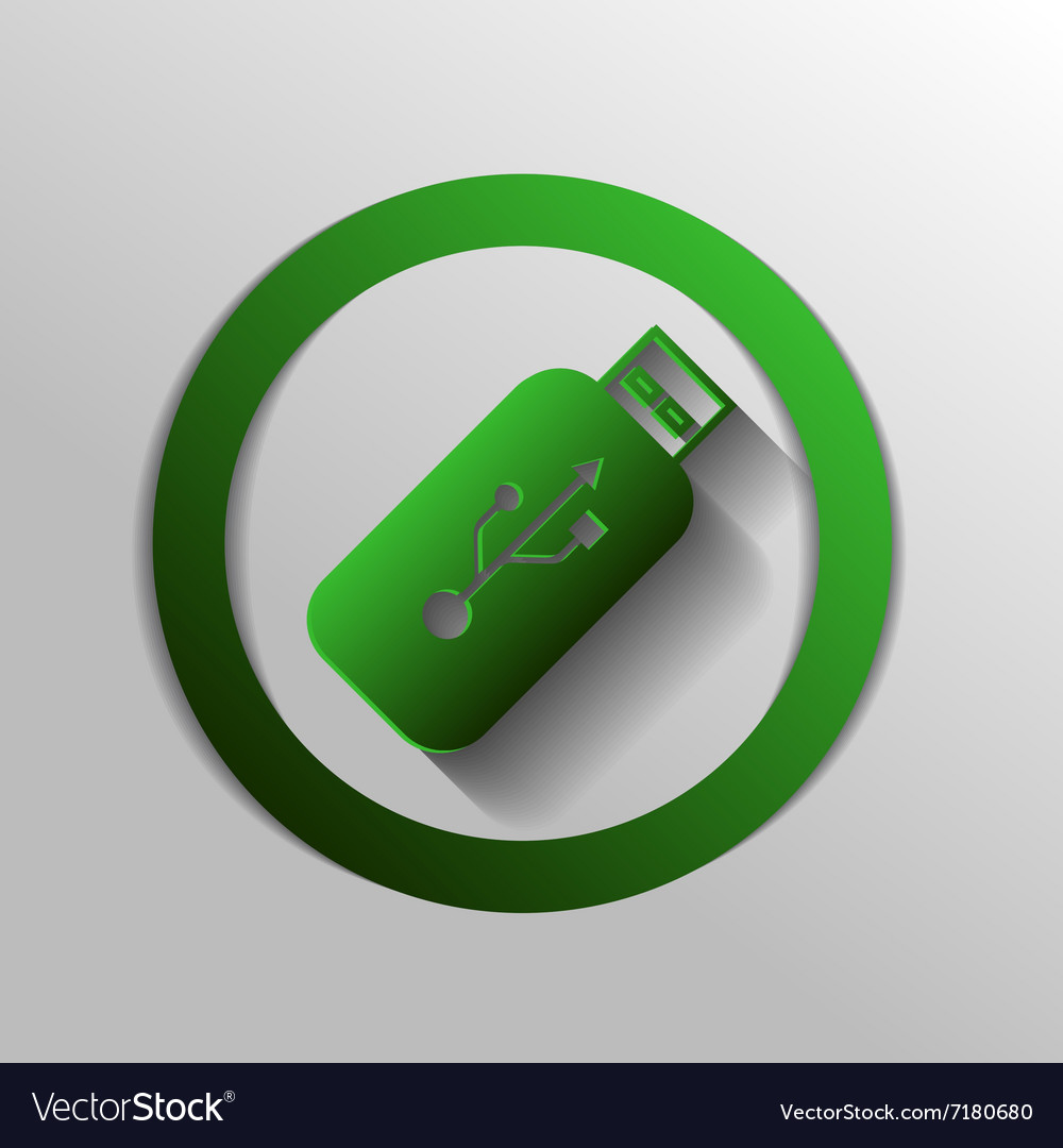 Usb flash icon disk Royalty Free Vector Image - VectorStock