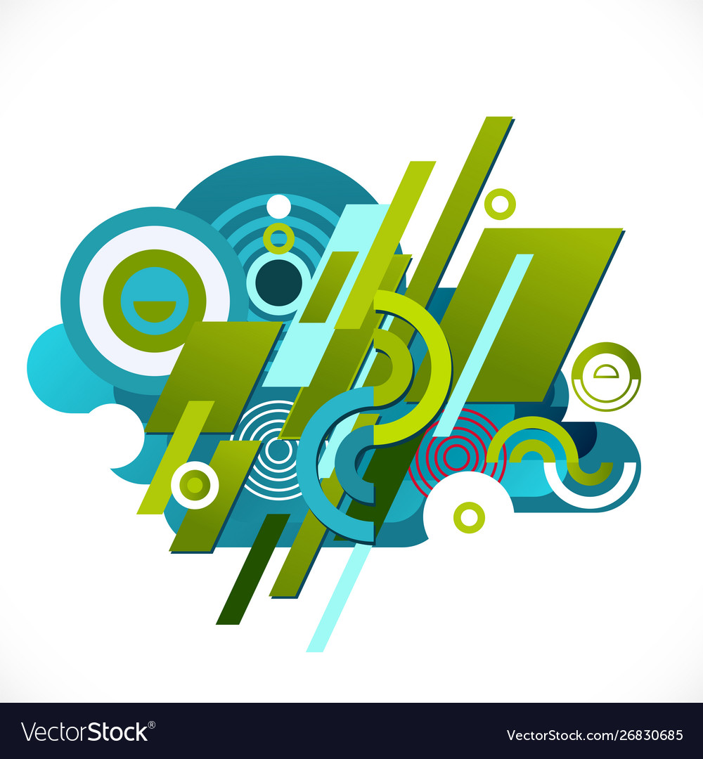 Abstract colorful and creative geometric Vector Image