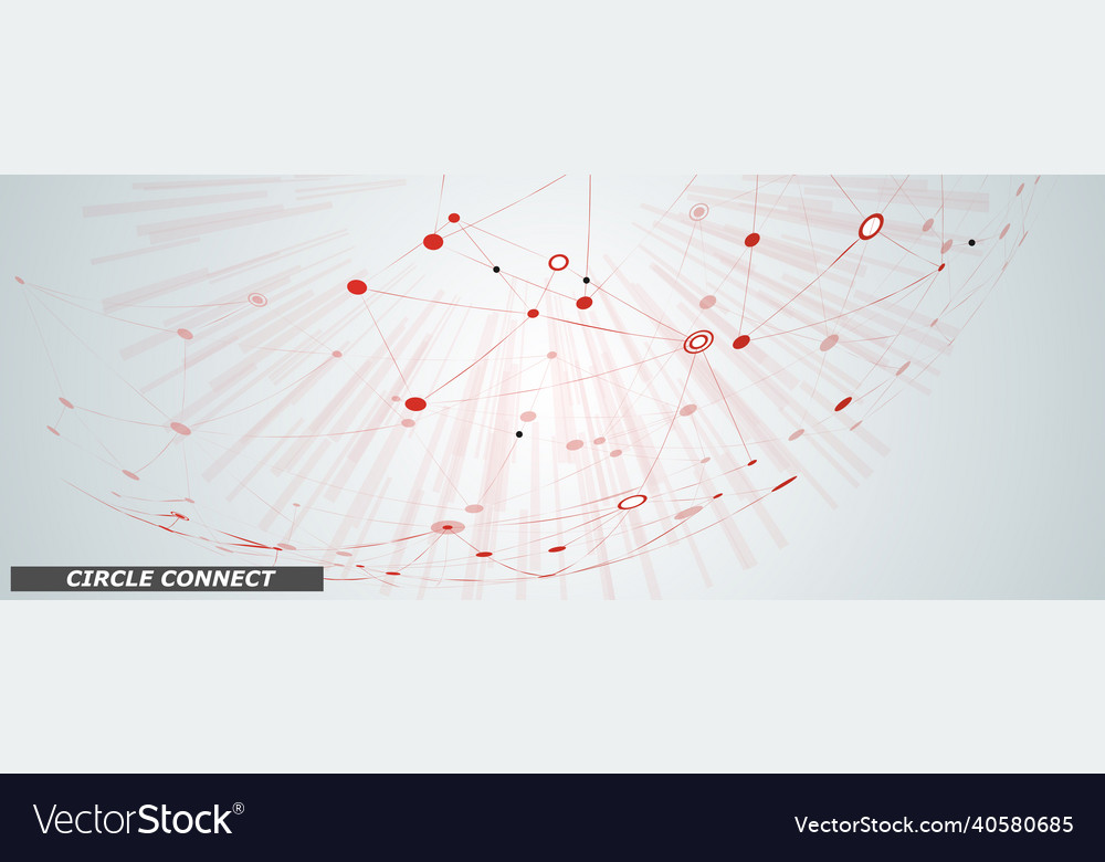 Abstract Connectivity Lines Dots For Concept Vector Image