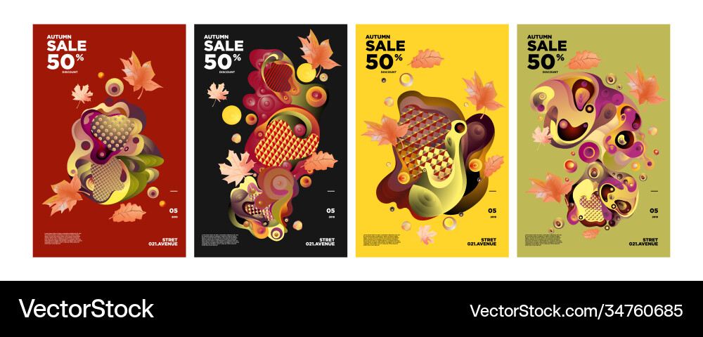 Autumn sale background layout decorate Royalty Free Vector
