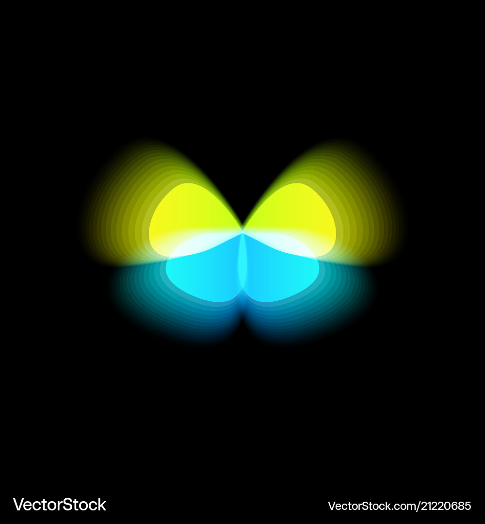 Butterfly isolated logo bright colorful Royalty Free Vector