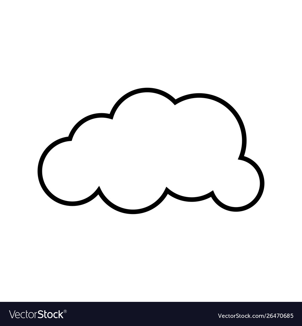 Cloud template Royalty Free Vector Image - VectorStock