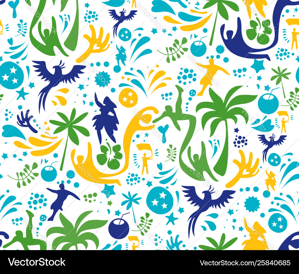 Colorful abstract sport pattern yellow green Vector Image