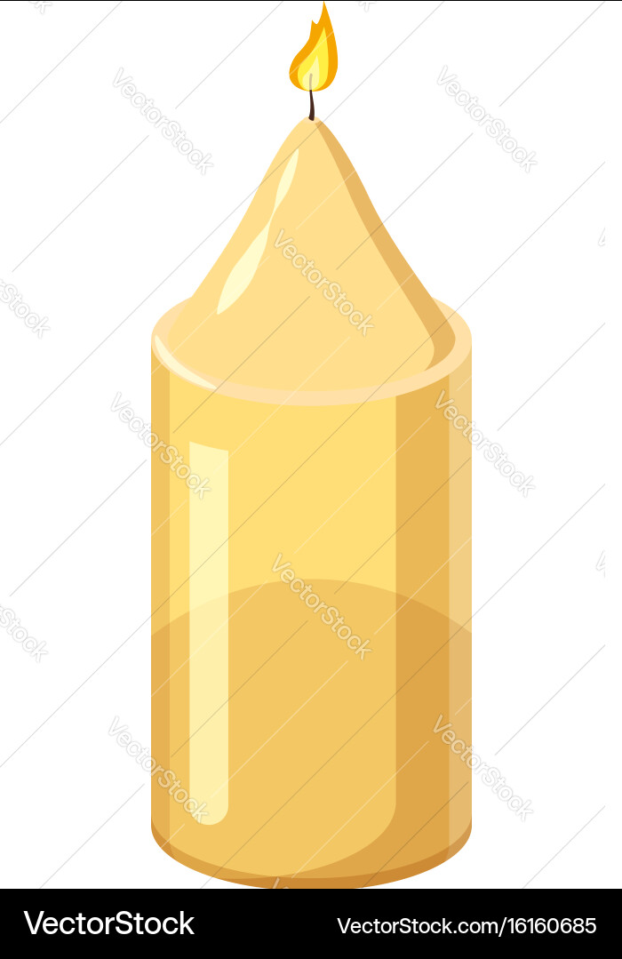 Decorative candle icon cartoon style Royalty Free Vector