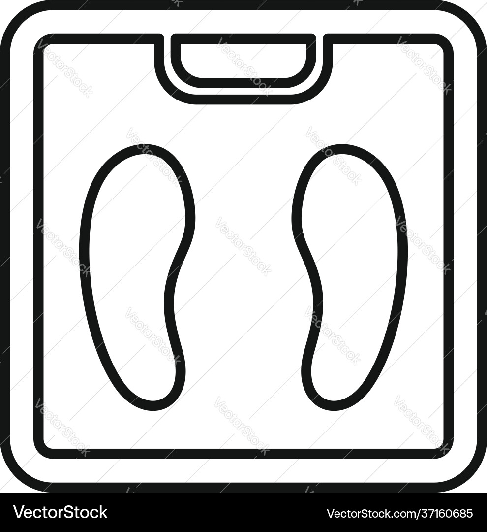 Gym scales icon outline style Royalty Free Vector Image