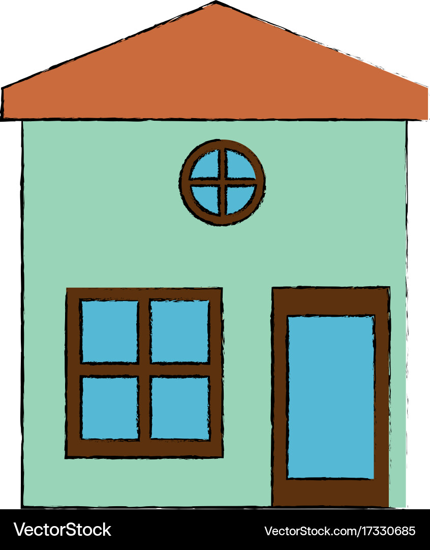 House exterior isolated icon Royalty Free Vector Image