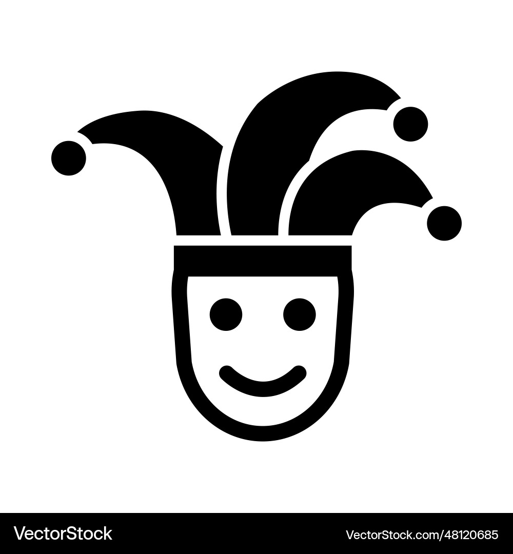 Jester glyph icon for personal and commercial use Vector Image