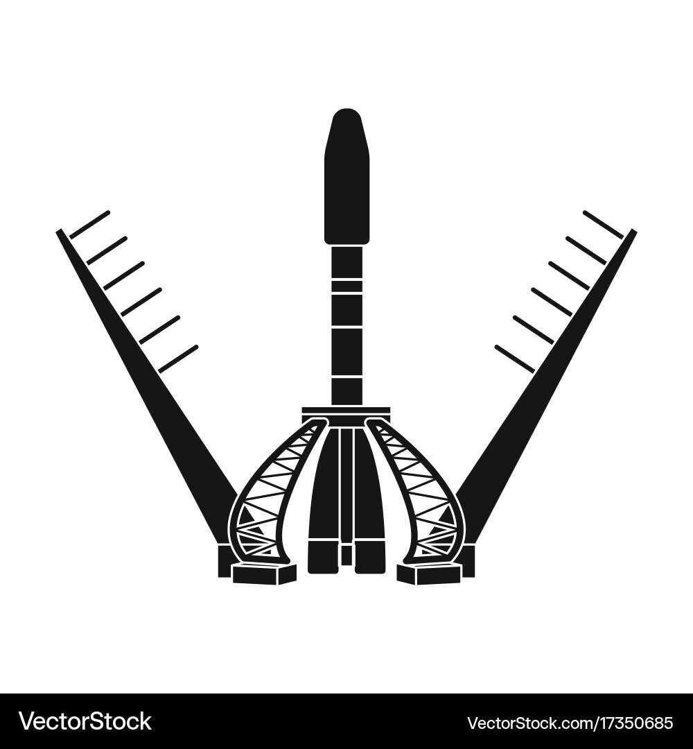 Launch of the spaceship space technology single Vector Image