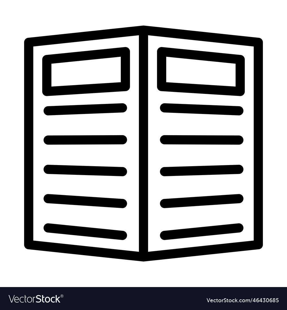 Leaflet thick line icon for personal Royalty Free Vector