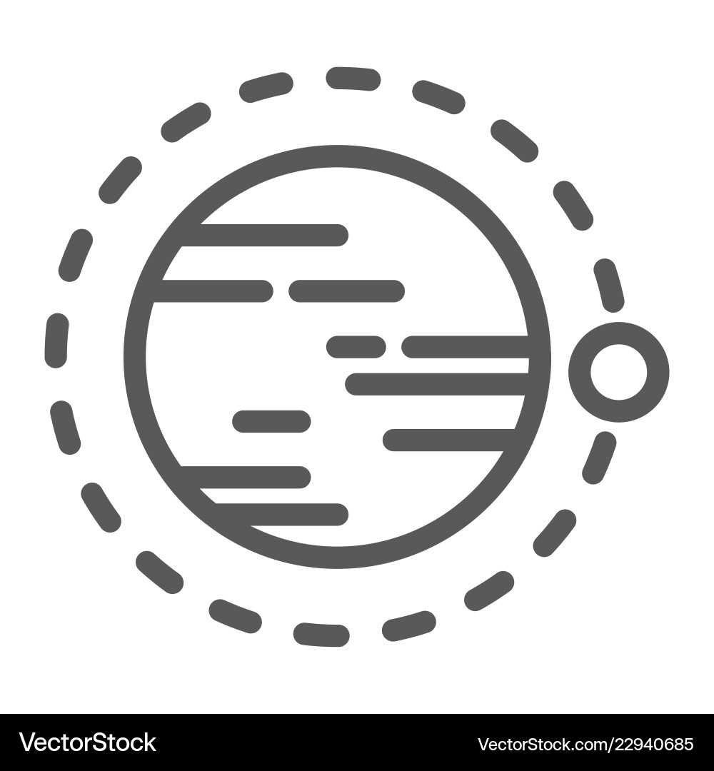 Orbit line icon cosmos and space circle sign Vector Image