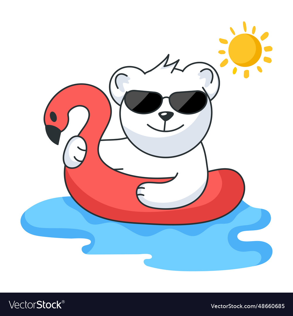 Pool float Royalty Free Vector Image - VectorStock