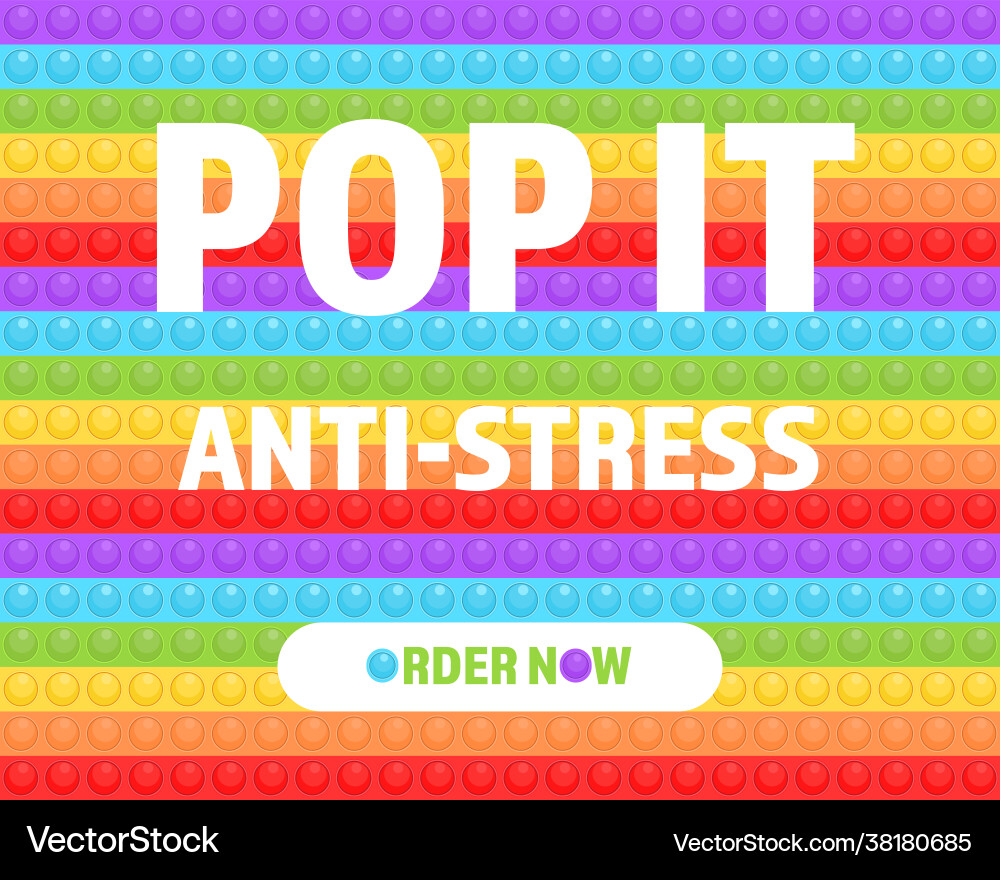 Pop it bannner new popular children silicone Vector Image