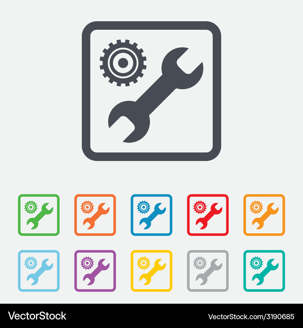 Repair tool sign icon service symbol Royalty Free Vector