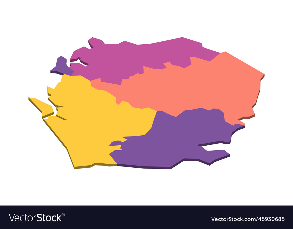 Sierra leone political map of administrative Vector Image