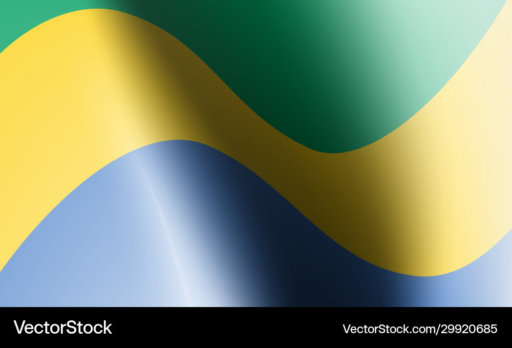 Wave flag country with shadow and glare Royalty Free Vector
