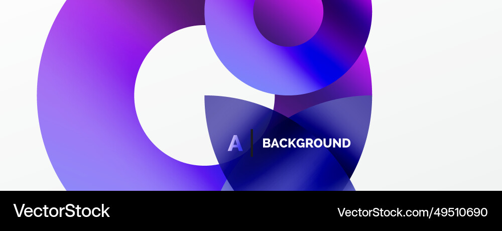 Abstract round geometric shapes with gradients Vector Image