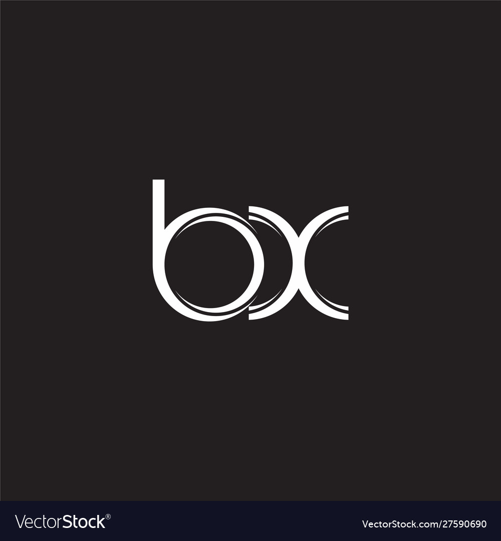 Bx initial letter split lowercase logo modern Vector Image