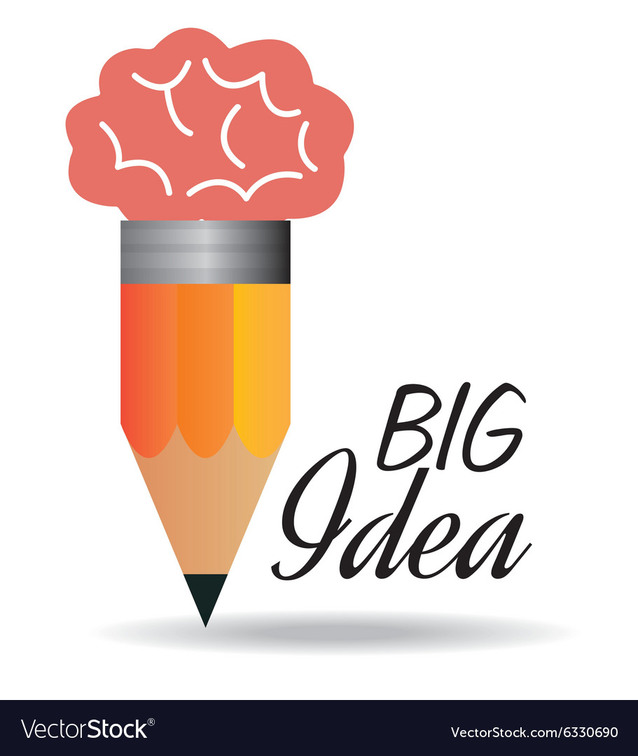 Creative big idea graphic Royalty Free Vector Image