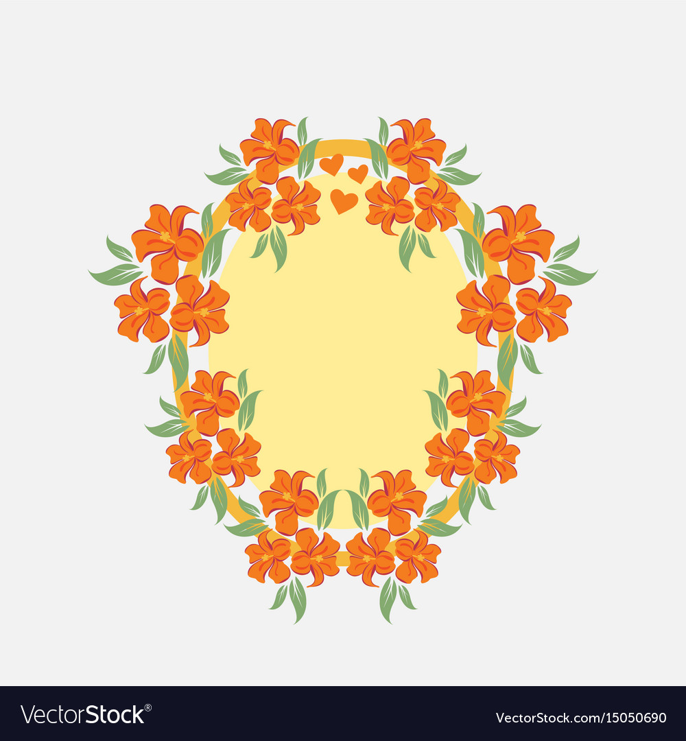 Flower frame Royalty Free Vector Image - VectorStock