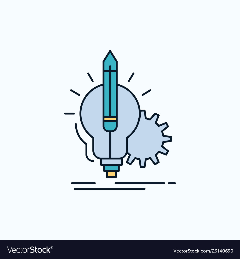 Idea insight key lamp lightbulb flat icon green Vector Image Idea insight key lamp lightbulb flat icon green Vector Image