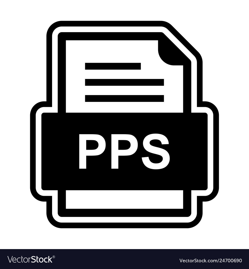 Pps file document icon Royalty Free Vector Image