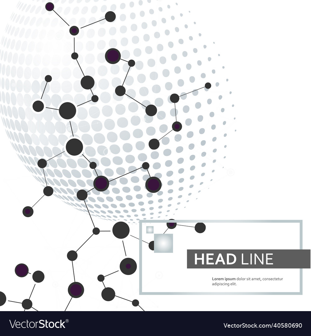 Presentation template with connect dots and lines Vector Image