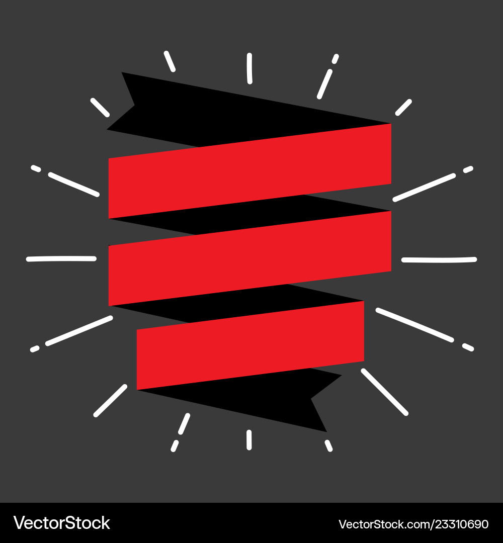 Red ribbon with line shine good for frame template