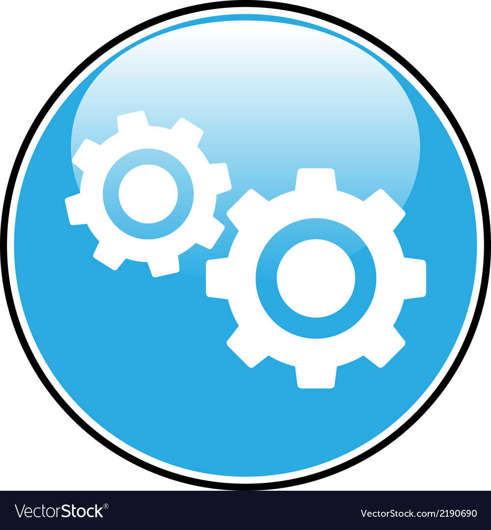 Settings button Royalty Free Vector Image - VectorStock