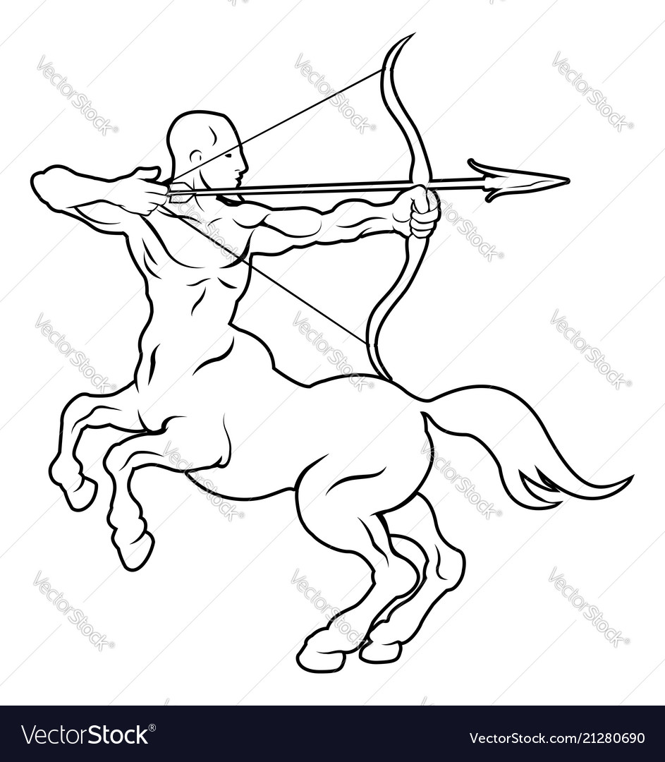 Stylised centaur archer Royalty Free Vector Image Stylised centaur archer Royalty Free Vector Image
