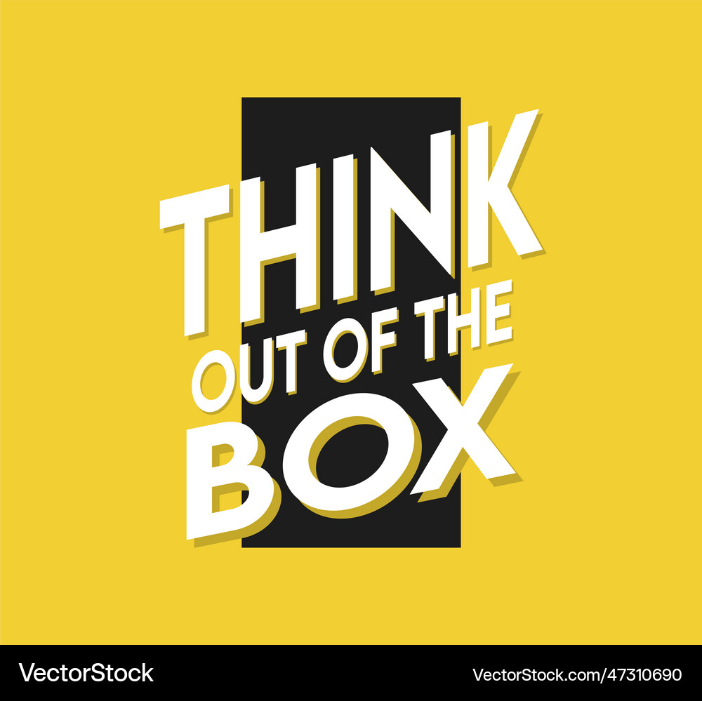 Think out of the box Royalty Free Vector Image