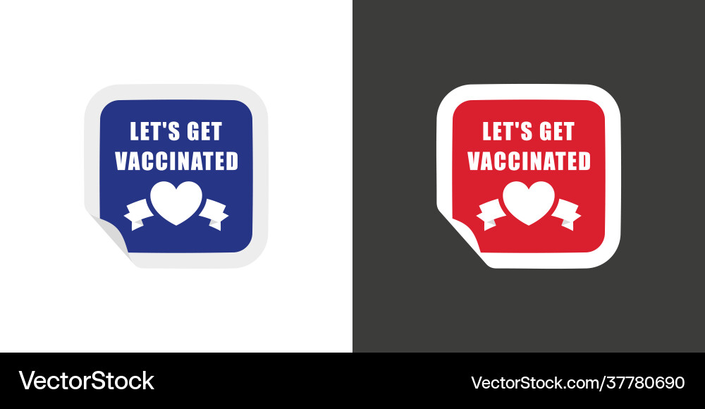Vaccine label sticker icon sticker Royalty Free Vector Image