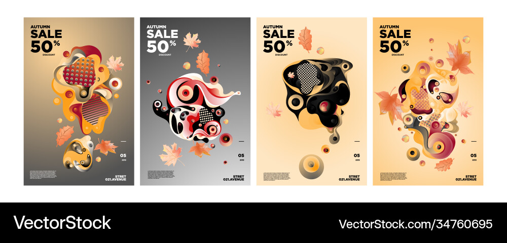Autumn sale background layout decorate Royalty Free Vector