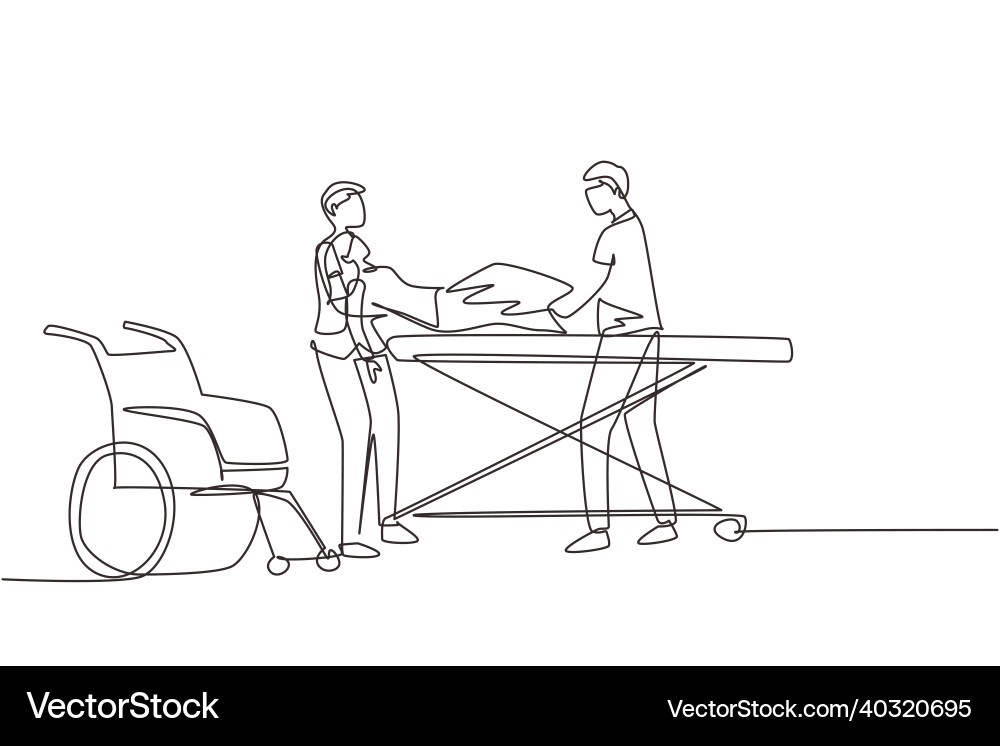 Continuous one line drawing unconscious woman Vector Image