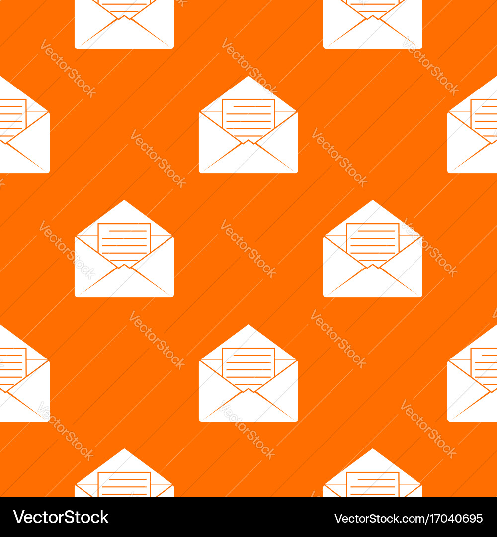 Envelope with sheet of paper pattern seamless Vector Image