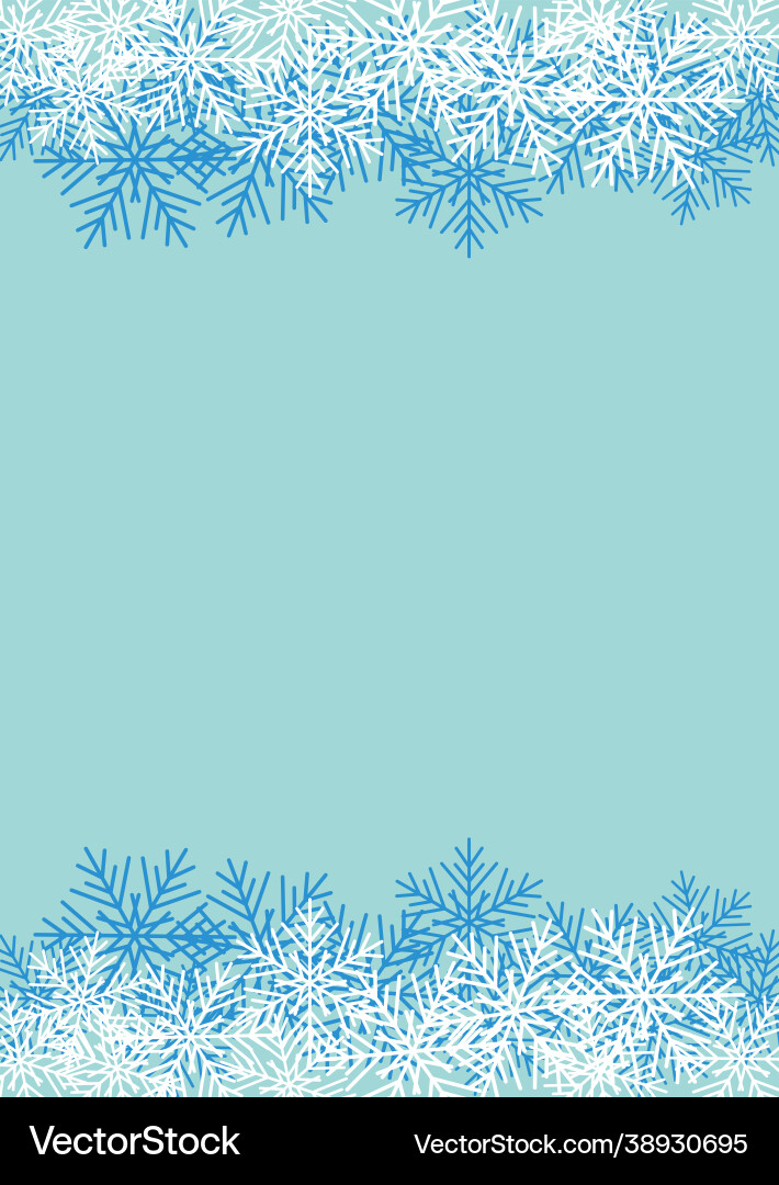 Fabulous winter christmas plants frame drawing Vector Image