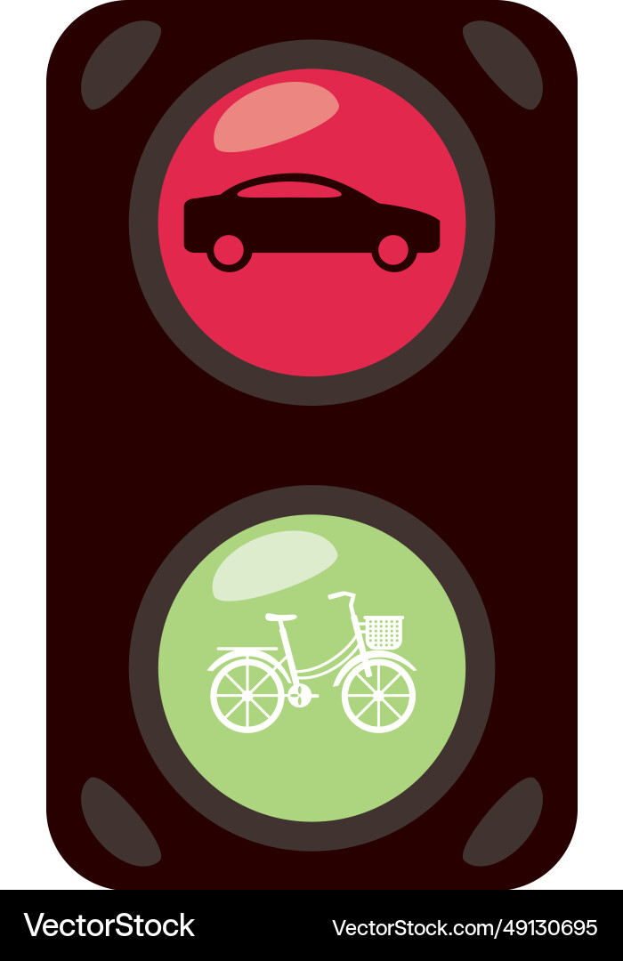 Free car day traffic lights Royalty Free Vector Image