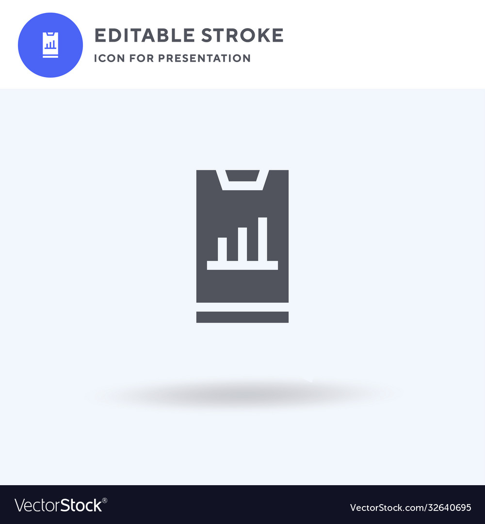 Graphics icon filled flat sign solid Royalty Free Vector