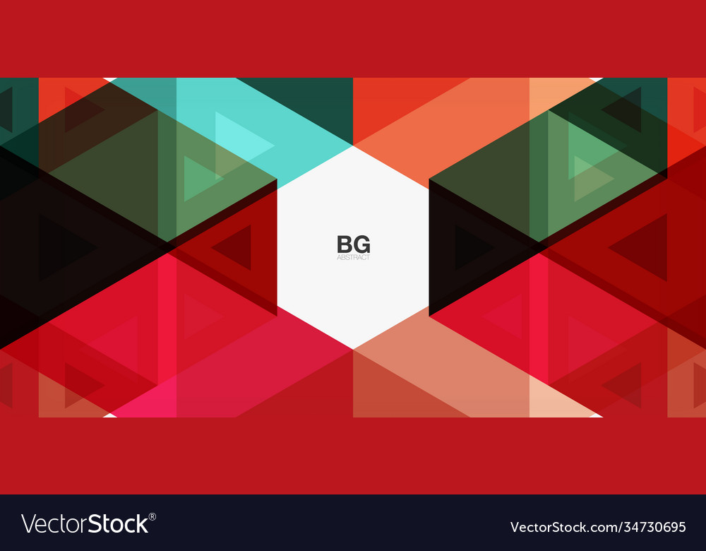 Mosaic Triangle Pattern Abstract Background Vector Image