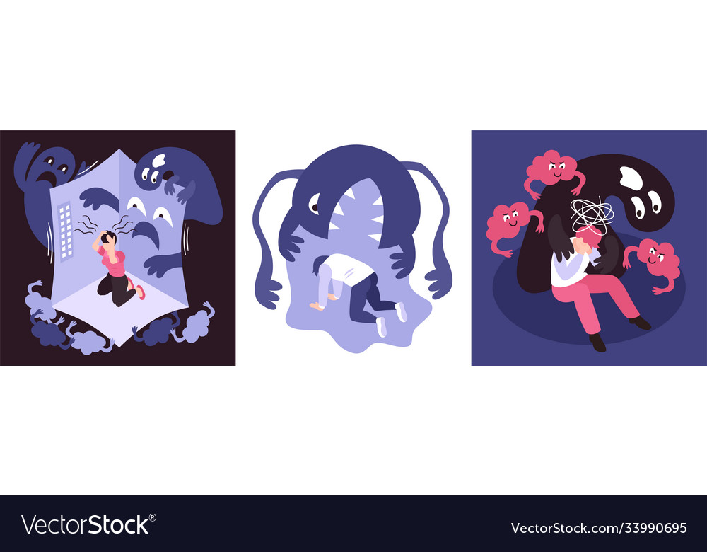 Panic attack design concept Royalty Free Vector Image