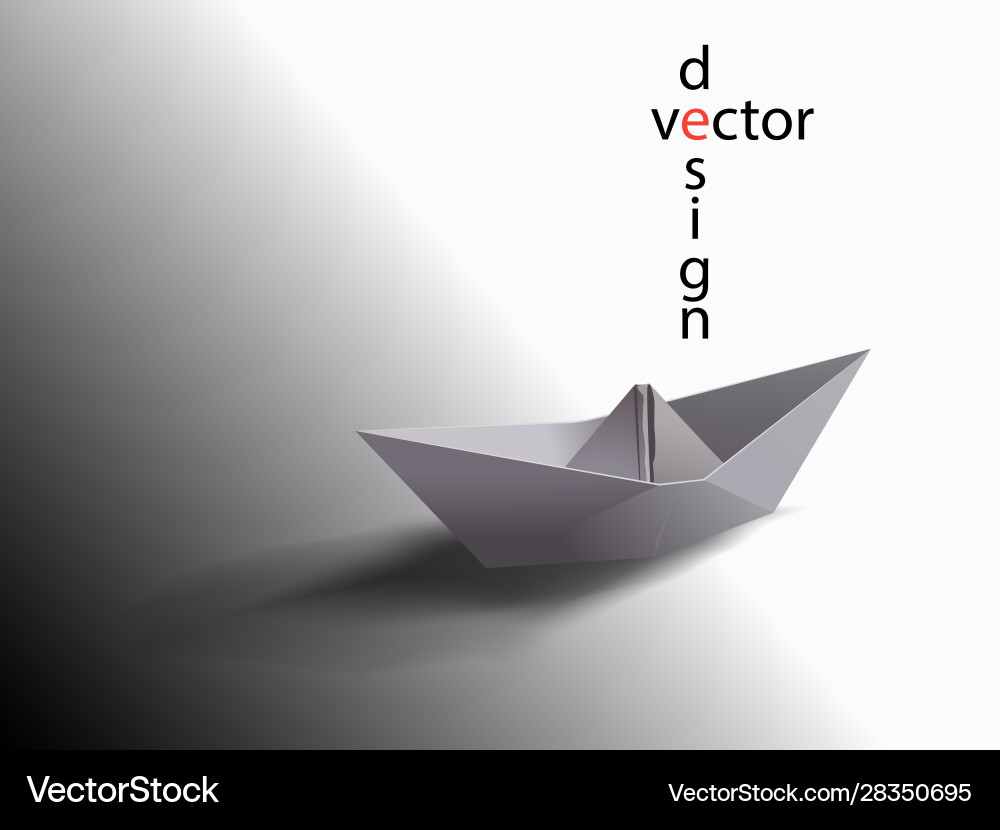 Paper ship origami boat Royalty Free Vector Image