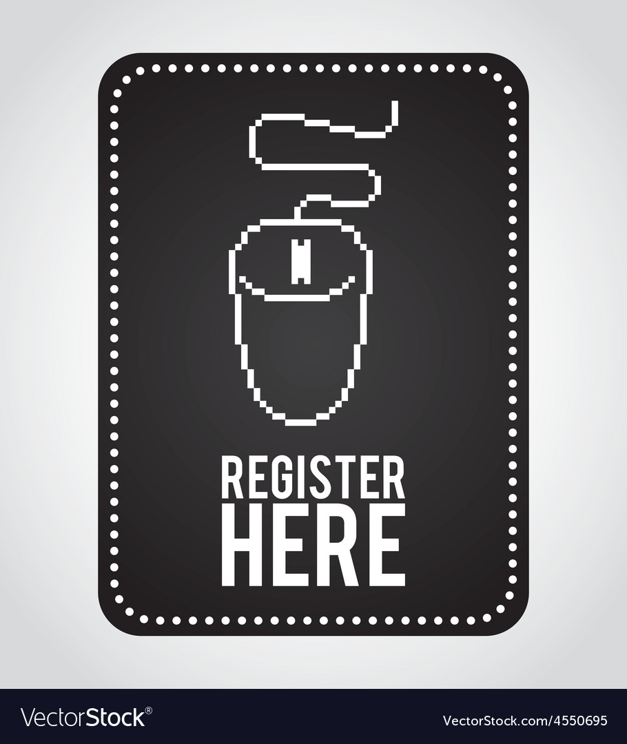 Register button Royalty Free Vector Image - VectorStock