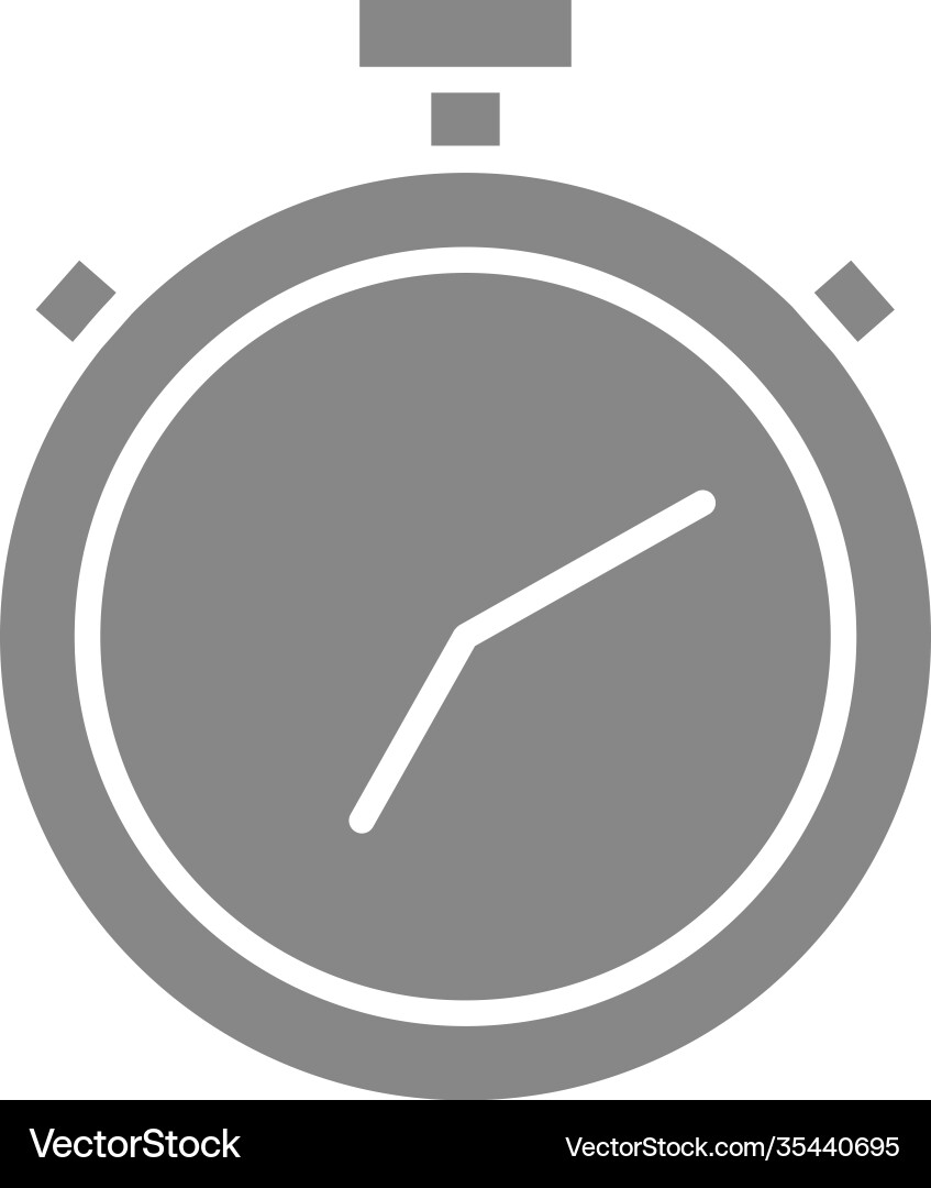 Stopwatch gray icon timer for board game symbol Vector Image
